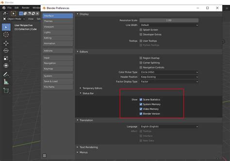 Turn On Render Statistics During Viewport Rendering Basics Interface Blender Artists