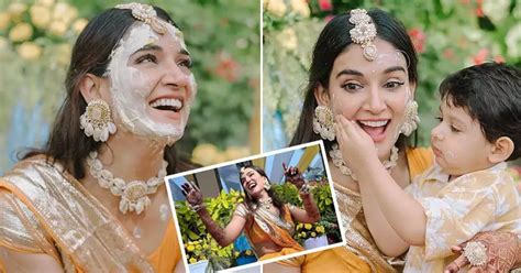 Inside Mukti Mohans Delightful Haldi Ceremony A Sprinkle Of Haldi And A Whole Lot Of Love
