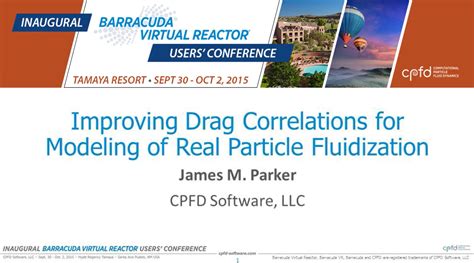 Improving Drag Correlations For Modeling Of Real Particle Fluidization Cpfd Software
