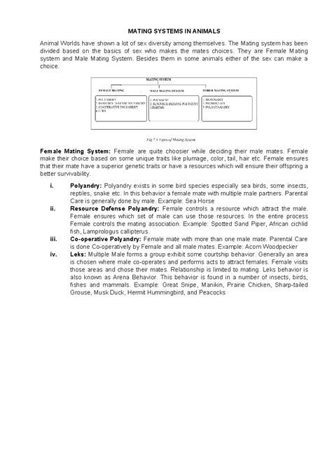 Mating Systems In Animals Mating Systems In Animals Animal Worlds