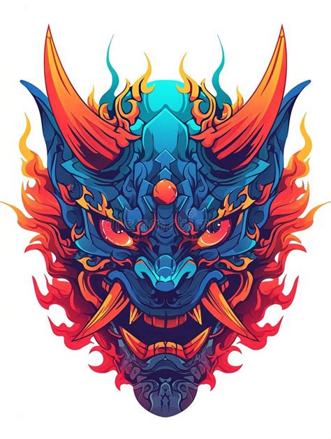 Fierce Oni Mask Illustration Stock Illustrations 170 Fierce Oni Mask