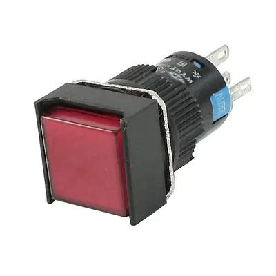 VAC A SPDT Pins Latching Red Square Push Button Switch W V LED Light In Switches From