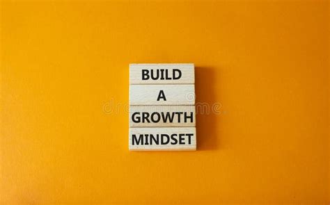 Growth Mindset Symbol Concept Word Growth Mindset On Wooden Blocks Beautiful White Background