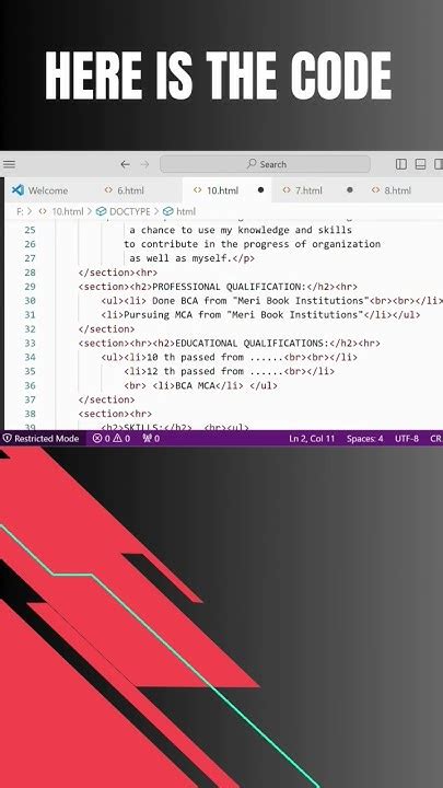 Create Bio Data Of An Employee Biodata Code Employeedata Web Designing Youtube