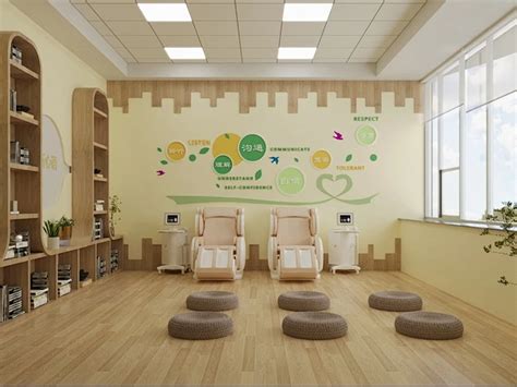 活动中心 放松室 心理咨询室3d模型 花瓣网