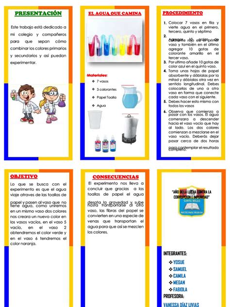 Triptico Experimento Compress Descargar Gratis Pdf Color Papel