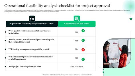 Analyzing The Economic Operational Feasibility Analysis Checklist For