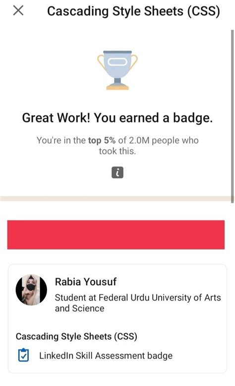 Rabia Yousuf On Linkedin Linkedincssassessment Csscertification Professionalgrowth