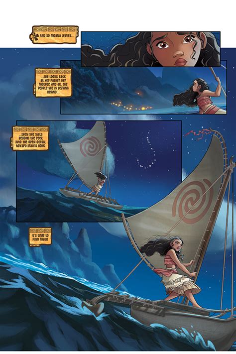 Disney Moana The Story Of The Movie In Comics Hc Profile Dark