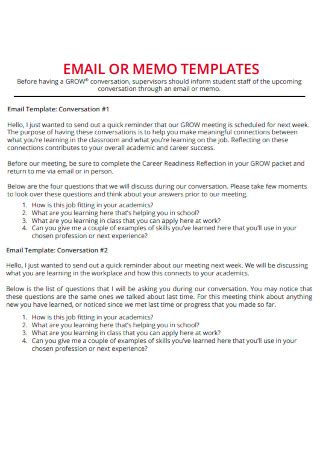 19 FREE Email Memo Samples To Download