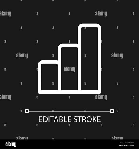 Bar Chart Pixel Perfect White Linear Ui Icon For Dark Theme Stock Vector Image Art Alamy