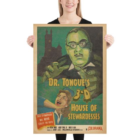 Sctv John Candy Dr Tongues 3d House Of Stewardesses Poster Print