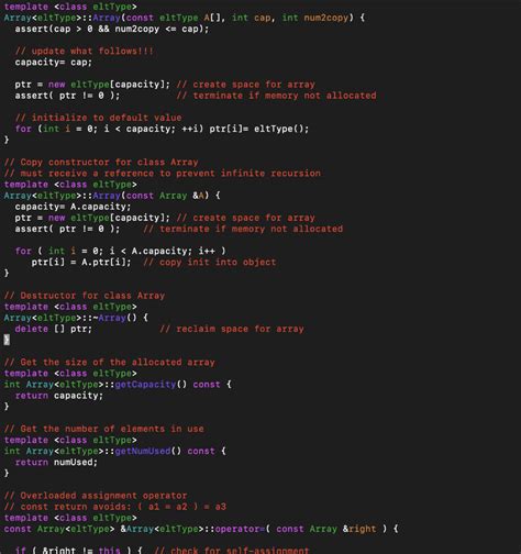 Supplied Array Template Class Arrayh Initial
