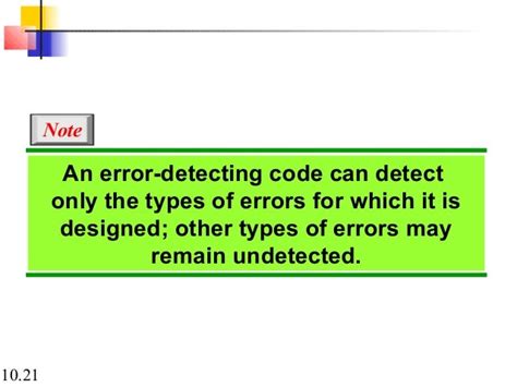 Data Communication And Networking Error Detection And Correction
