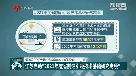 最高2000万元资助科学家前沿探索！江苏启动“2021年度省前沿引领技术基础研究专项” 荔枝网新闻