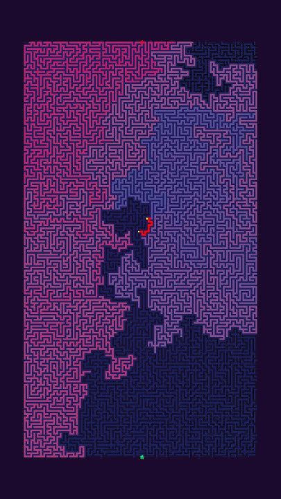 A Pathfinding Algorithm Solving A Maze Godot Pridemonth Bisexual