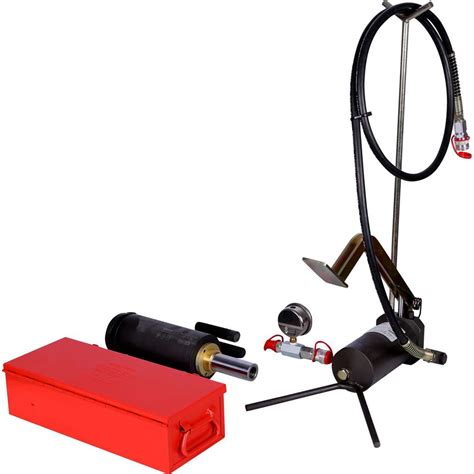 Блок хидравличен 32 T с хидравлична помпа и манометър 11 части Монтаж демонтаж на спирачни