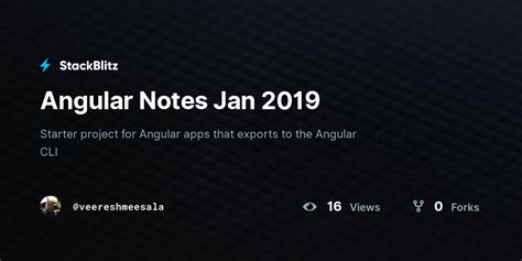 angular notes jan 2019 stackblitz