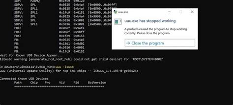 i mx uuu crashing on windows pc · issue 320 · nxp imx mfgtools · github