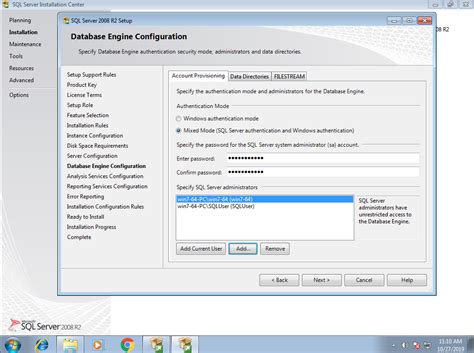 Serveur Ou Service Logiciel Sql Server Installation De Sql Server 2008 R2 Developer