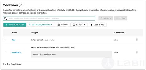 Workflows Labii Documentation