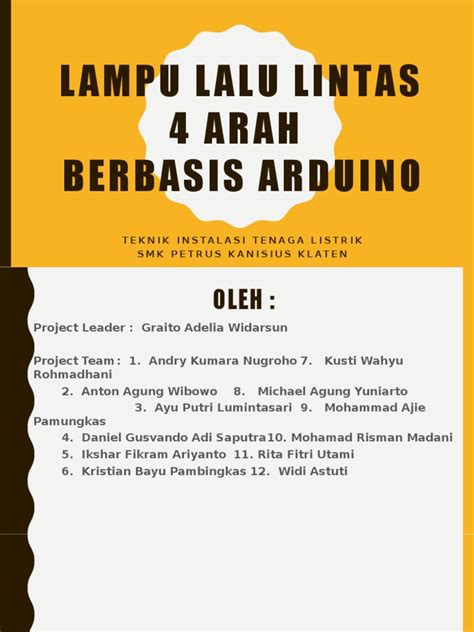 Lampu Lalu Lintas 4 Arah Berbasis Arduino Uno R3 Siswa Smk Pdf