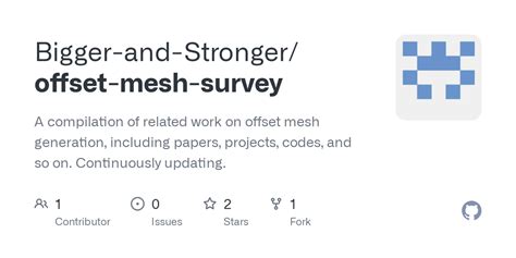 Github Bigger And Strongeroffset Mesh Survey A Compilation Of Related Work On Offset Mesh