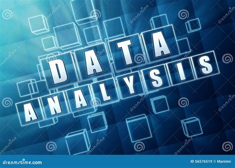 Data Analysis In Blue Glass Cubes Stock Illustration Illustration Of
