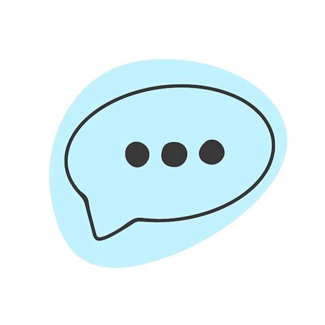 Premium Vector Dialog Bubble And Three Dots In Doodle Style
