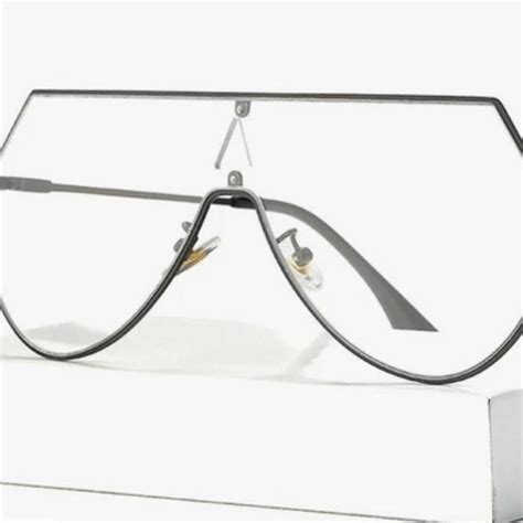 New Metal Black Frame With Clear Lens With Uv Depop