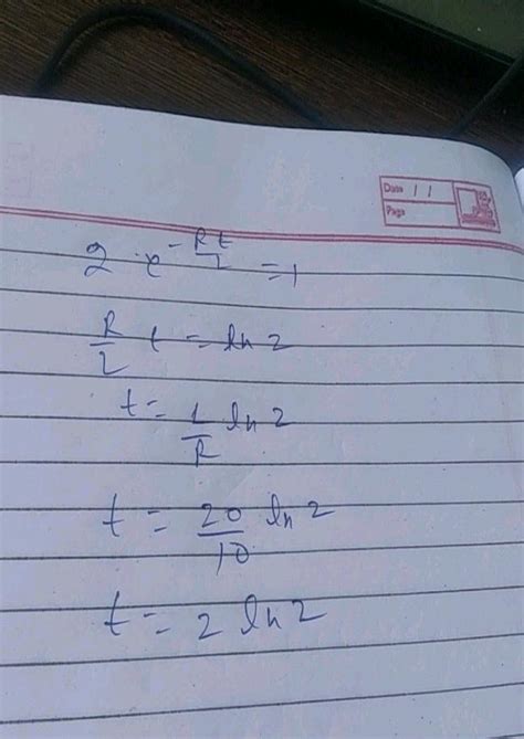 A 20 Henry Inductor Coil Is Connected To A 10 Ohm Resistance In Series As Shown In Figure The