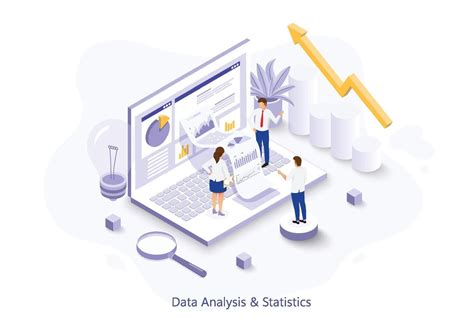 People Characters Working With Data Analysis Business Statistic