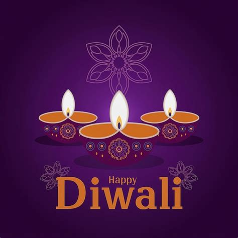 디발리 축하 디발리 불 장식 디발리 포스터 디자인 디발리 인사카드 프리미엄 Ai 생성 이미지