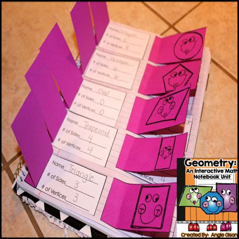 Geometry Second Grade Math Notebook Interactive Notebooks Geometry