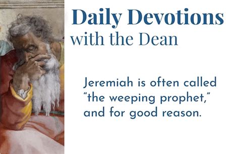 To Read And Ponder Jeremiahs Life And Times Daily Devotions With The