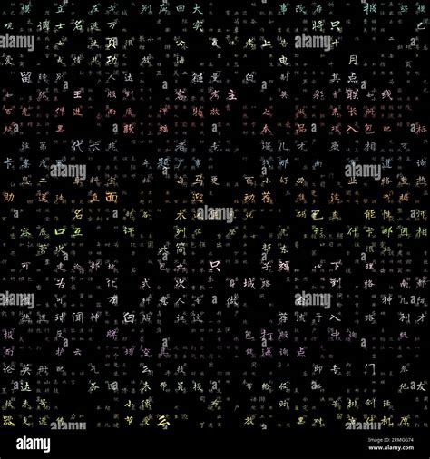 Abstract Technology Background Random Letters Of Chinese Simplified