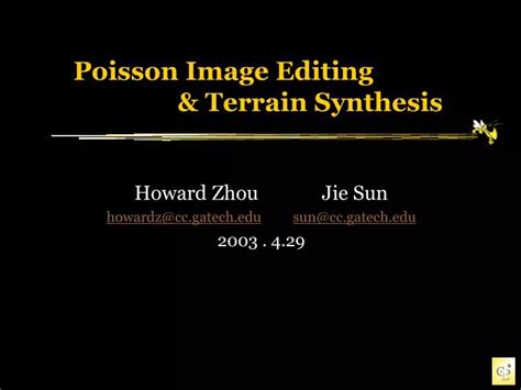 PPT Poisson Image Editing Terrain Synthesis PowerPoint Presentation ID