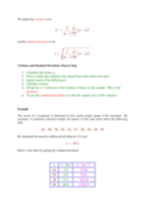 SOLUTION Basic Statistics Mean Median Mode Standred Deviation Studypool