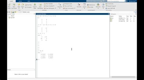 Matlab Tutorials 22 Matrix Division Urduhindi Youtube