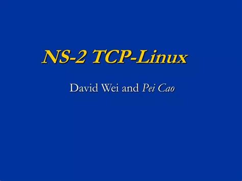 ppt ns 2 tcp linux powerpoint presentation free download id 459463