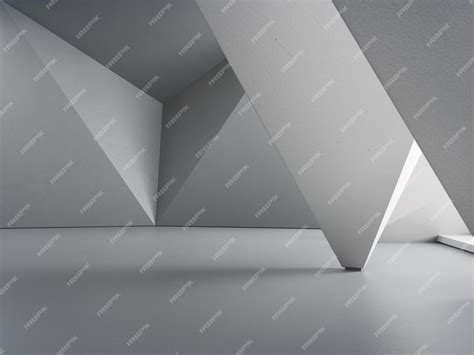 Premium Photo Geometric Shapes Structure On Gray Concrete Floor Abstract Architecture Design