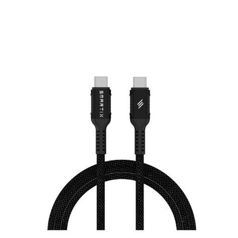 Smartix Premium Cable Type C To Type C Nylon W Bk Alpha Store