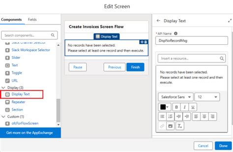Create Documents Of Selected Records In The Data Table Of A Flow In