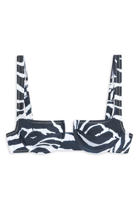 Brigitte Balconette Bikini Top Blue Zebra Reinaolga Reina Olga