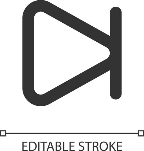 Skip Next Button Pixel Perfect Linear Ui Icon Music Player Bar Playing Multimedia File GUI