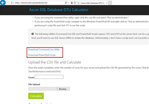 How To Use The Azure SQL Database DTU Calculator