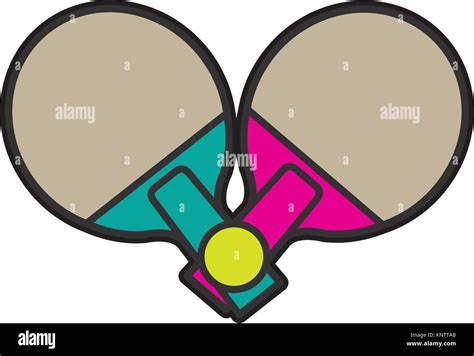 Ping Pong Racket Design Stock Vector Image Art Alamy