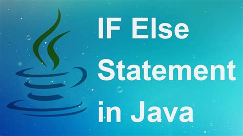 If Else Statement In Java Youtube