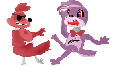 Foxy Vs Bonnie By Ktd Draws On Deviantart