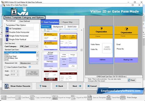 Visitor Id Card Design Software Maintain Visitor Records And Create
